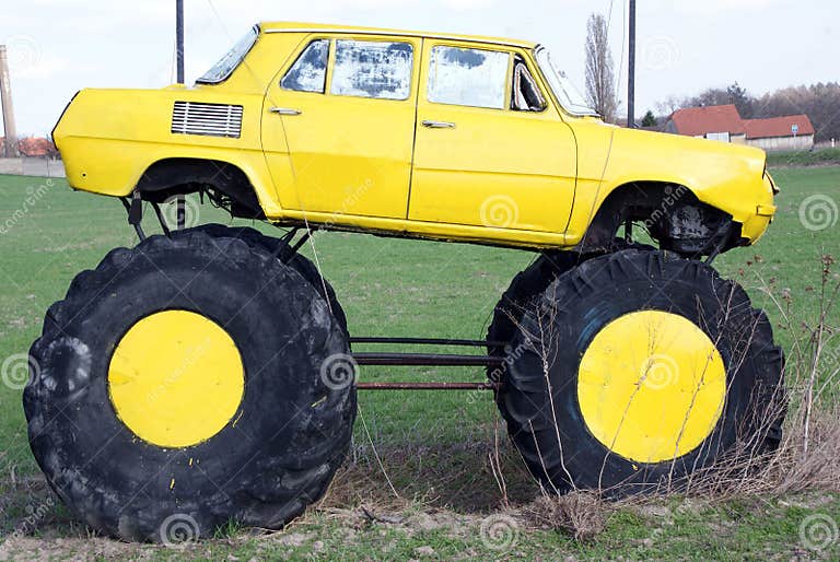 Big wheels car stock image. Image of speed, motor, high - 13788621