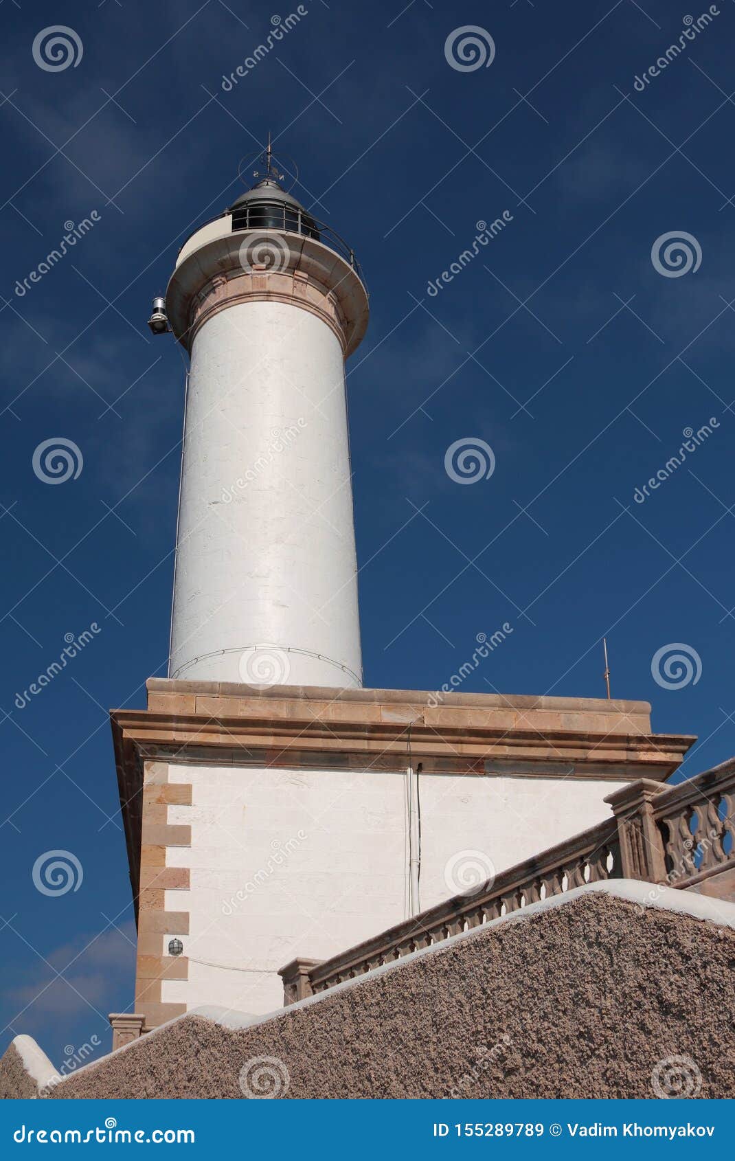 Big White Beacon. Ibiza, Spain Stock Image - Image of balearic, stone ...