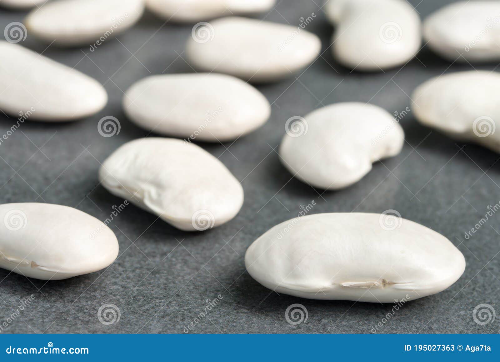 Big White Beans on Table Closeup Selective Focus Stock Image - Image of ...