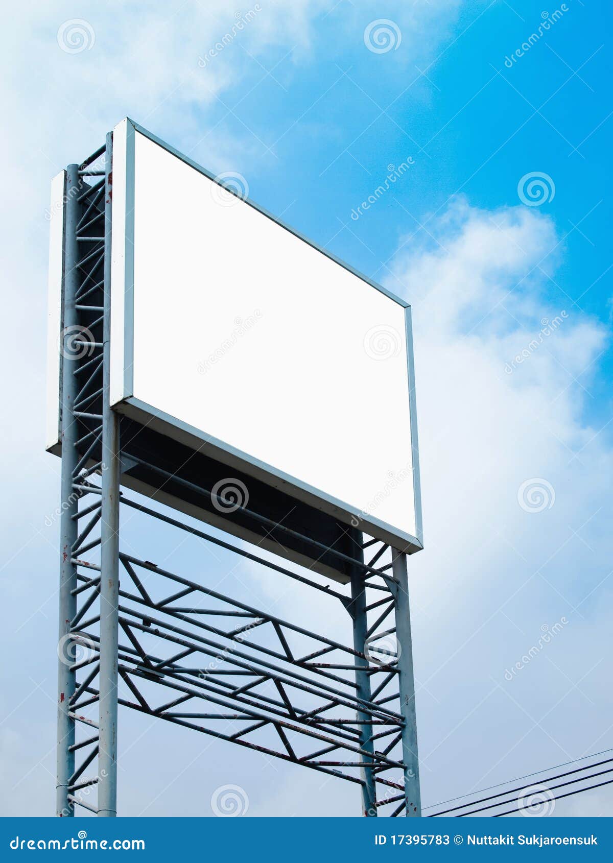 Big White Blank Banner stock image. Image of media, billboard - 17395783