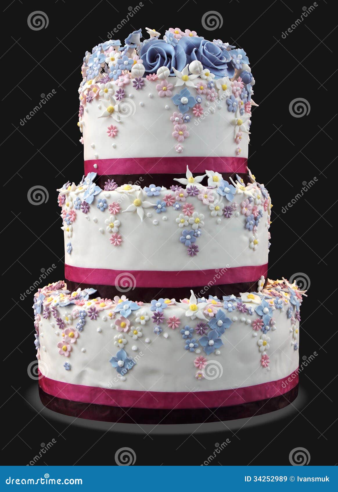 Big white cake stock image. Image of celebration, baked - 34252989