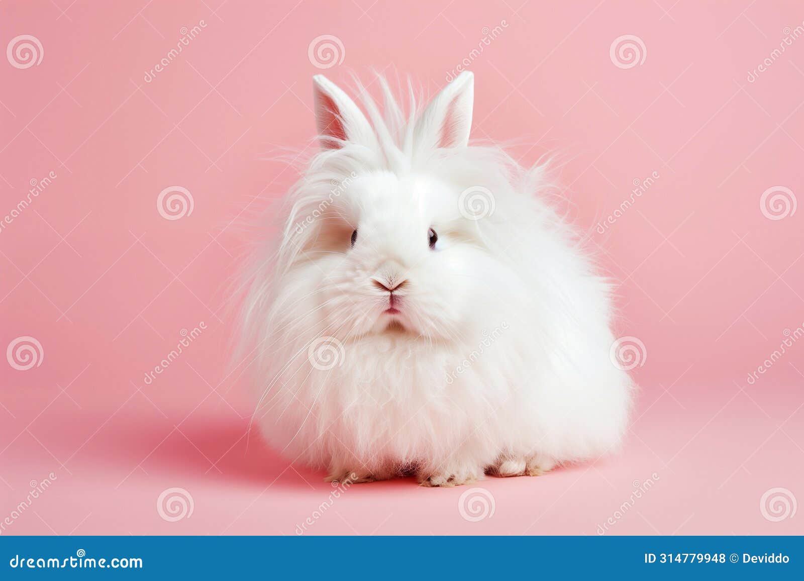Big white fluffy rabbit stock illustration. Illustration of baby ...
