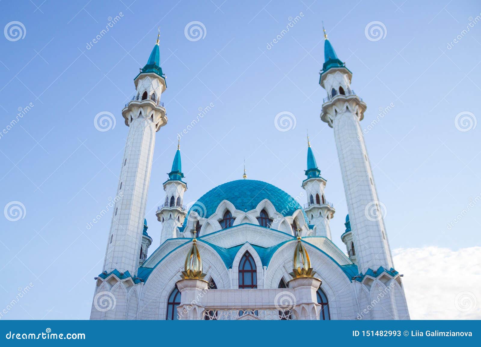 Big white mosque stock image. Image of islam, east, asia - 151482993