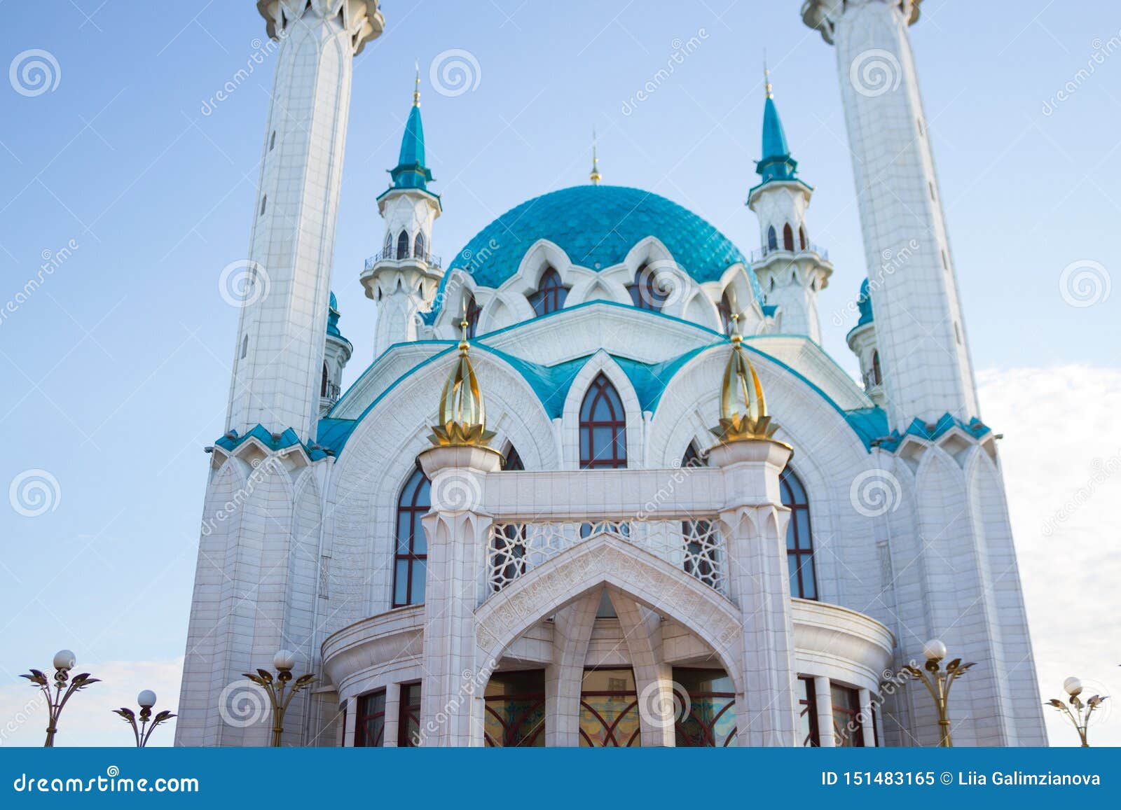 Big white mosque stock image. Image of icon, beautiful - 151483165