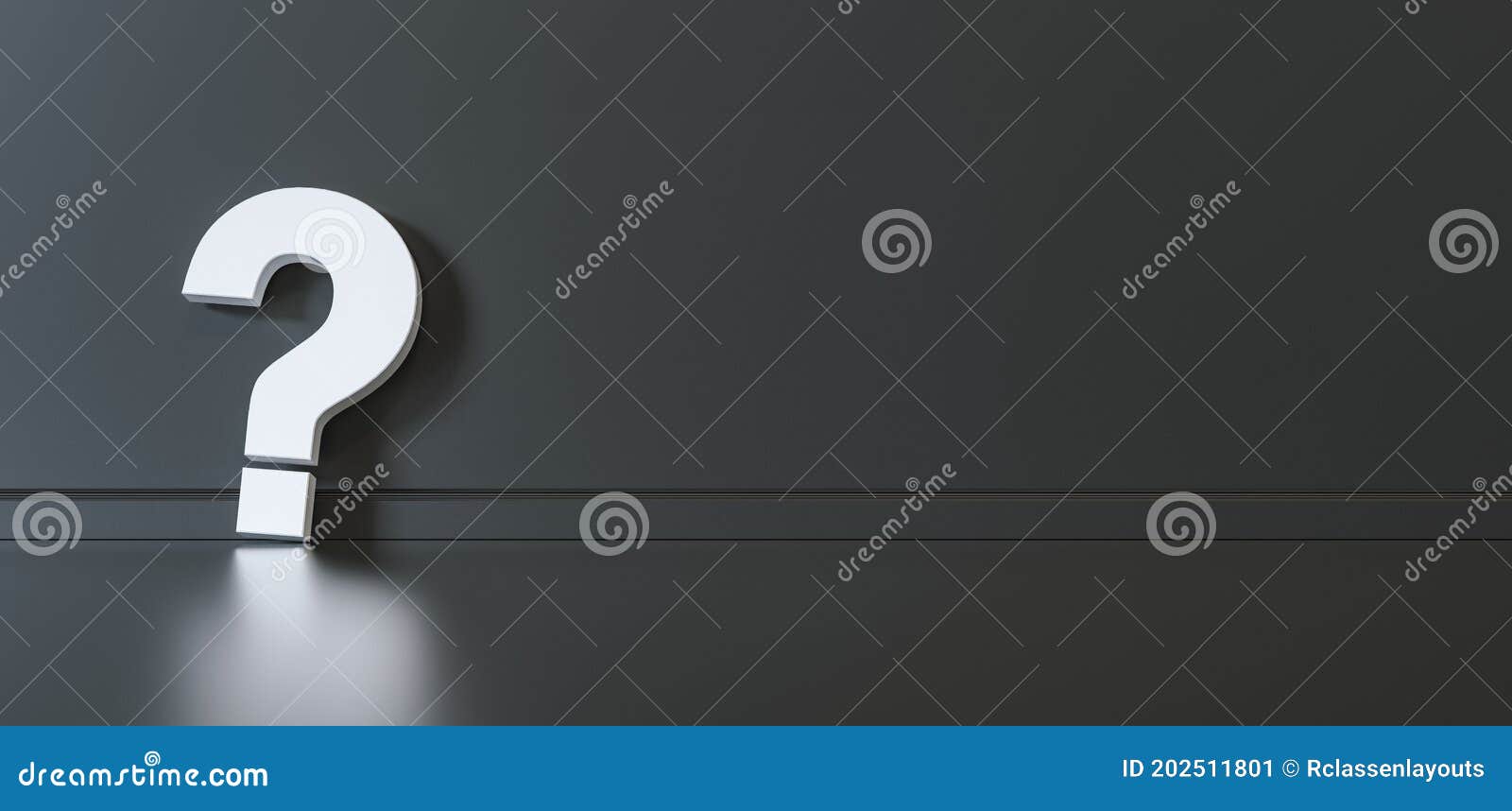 Big White Question Mark in Front of Black Wall with Copy Space As Faq ...