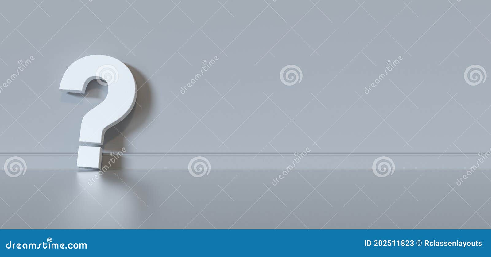 Big White Question Mark in Front of Gray Wall with Copy Space As Faq ...