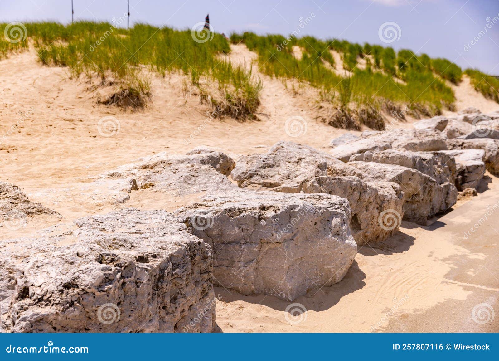 Big White Rocks on the Beach Stock Photo - Image of coastline, shore ...