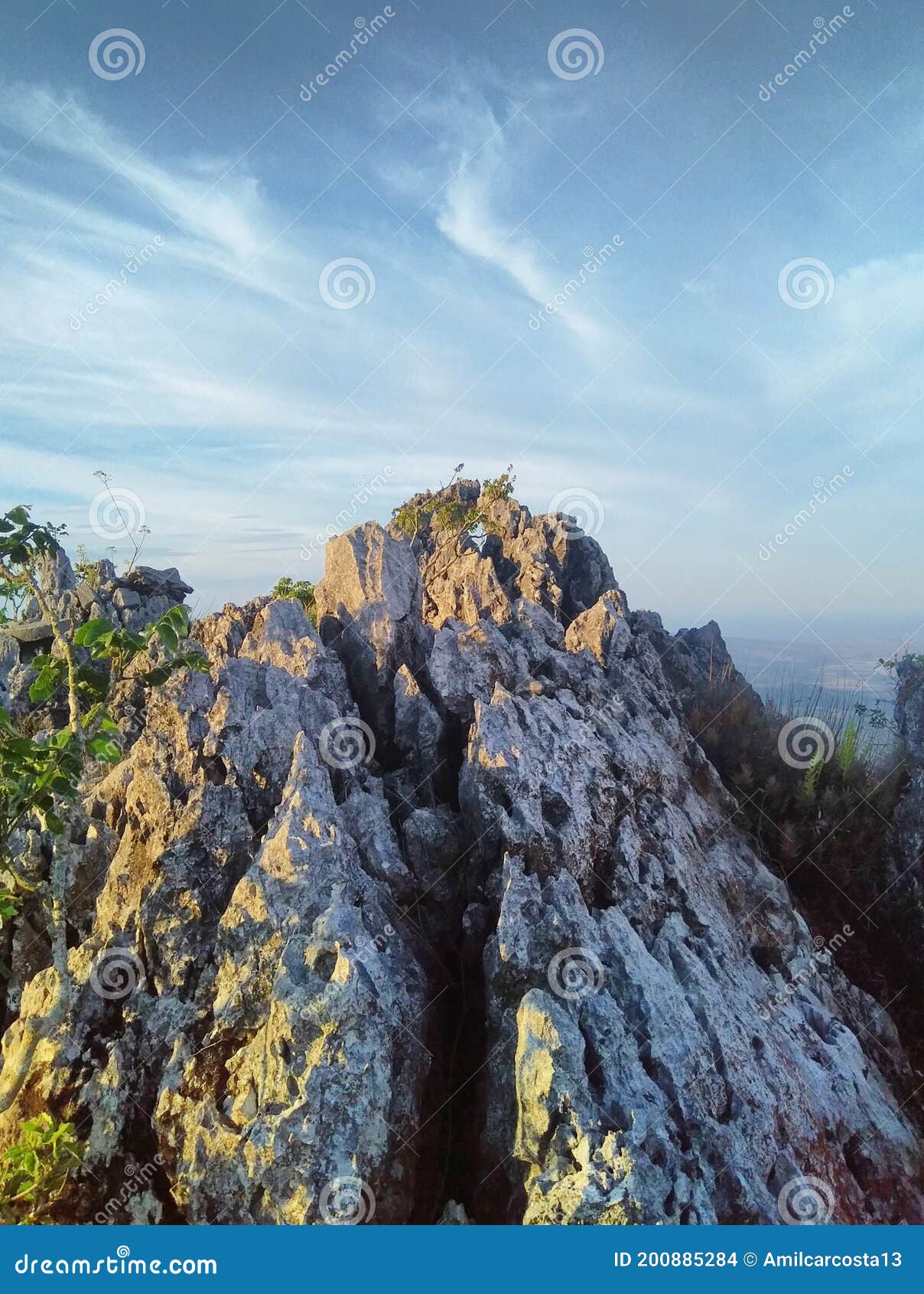 Big White Rocks and Blue Sky during Sunny Day at the Top of Ariana ...