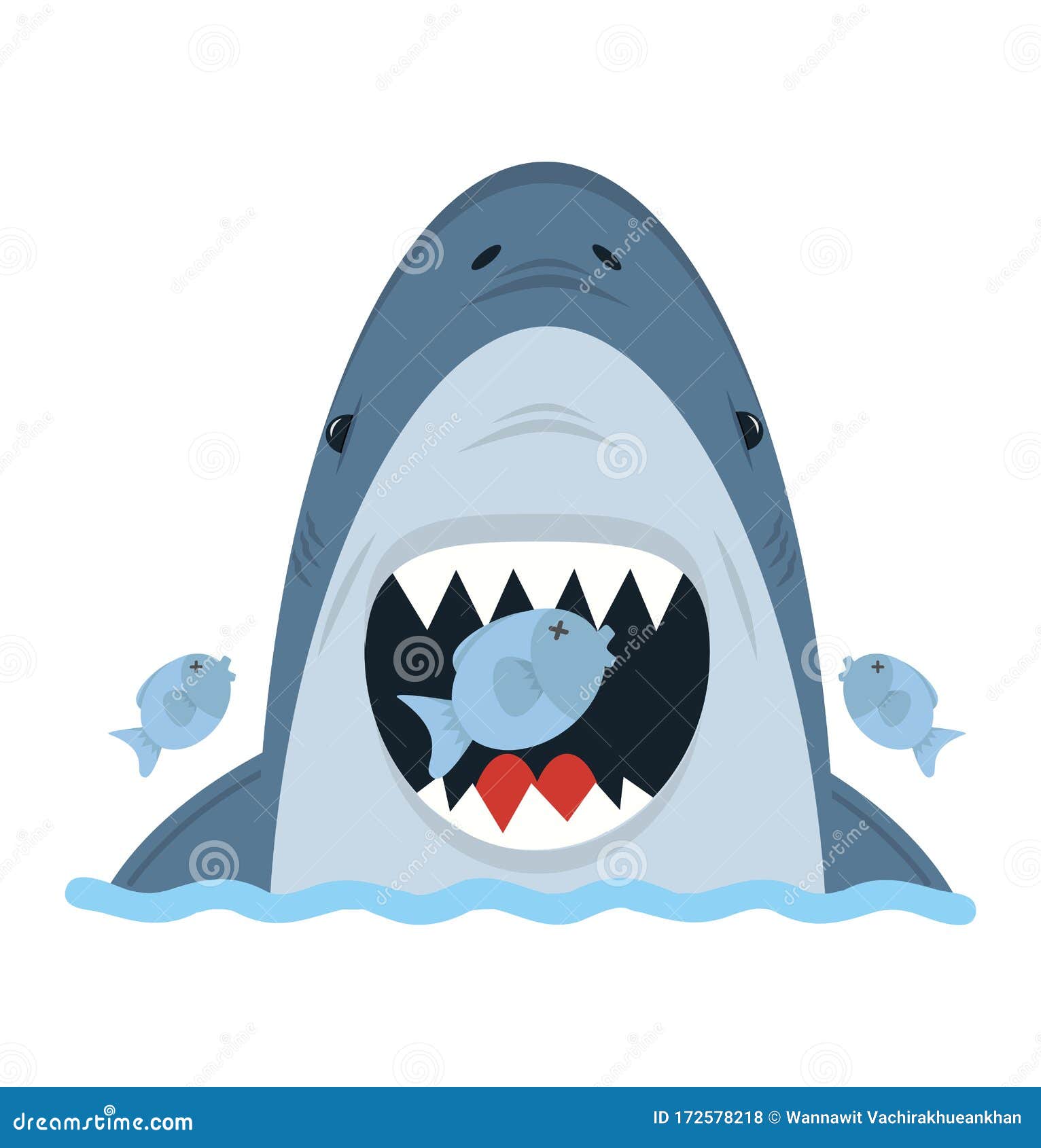 Shark Eat Small Fish Stock Image | CartoonDealer.com #29868355