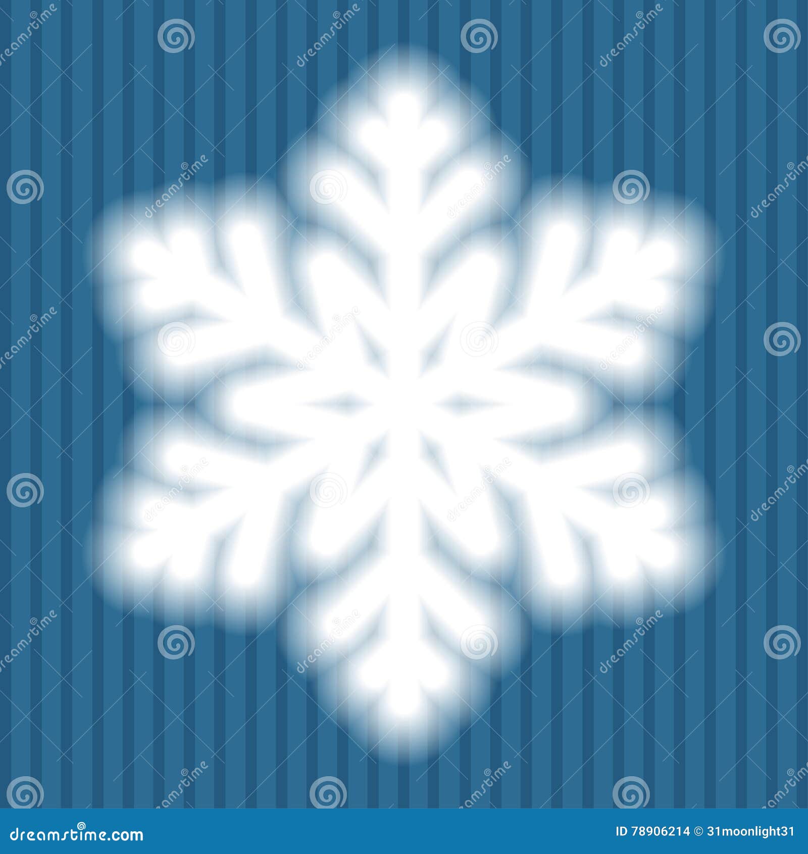 Big White Snowflake with Soft Translucent Edges Stock Vector ...