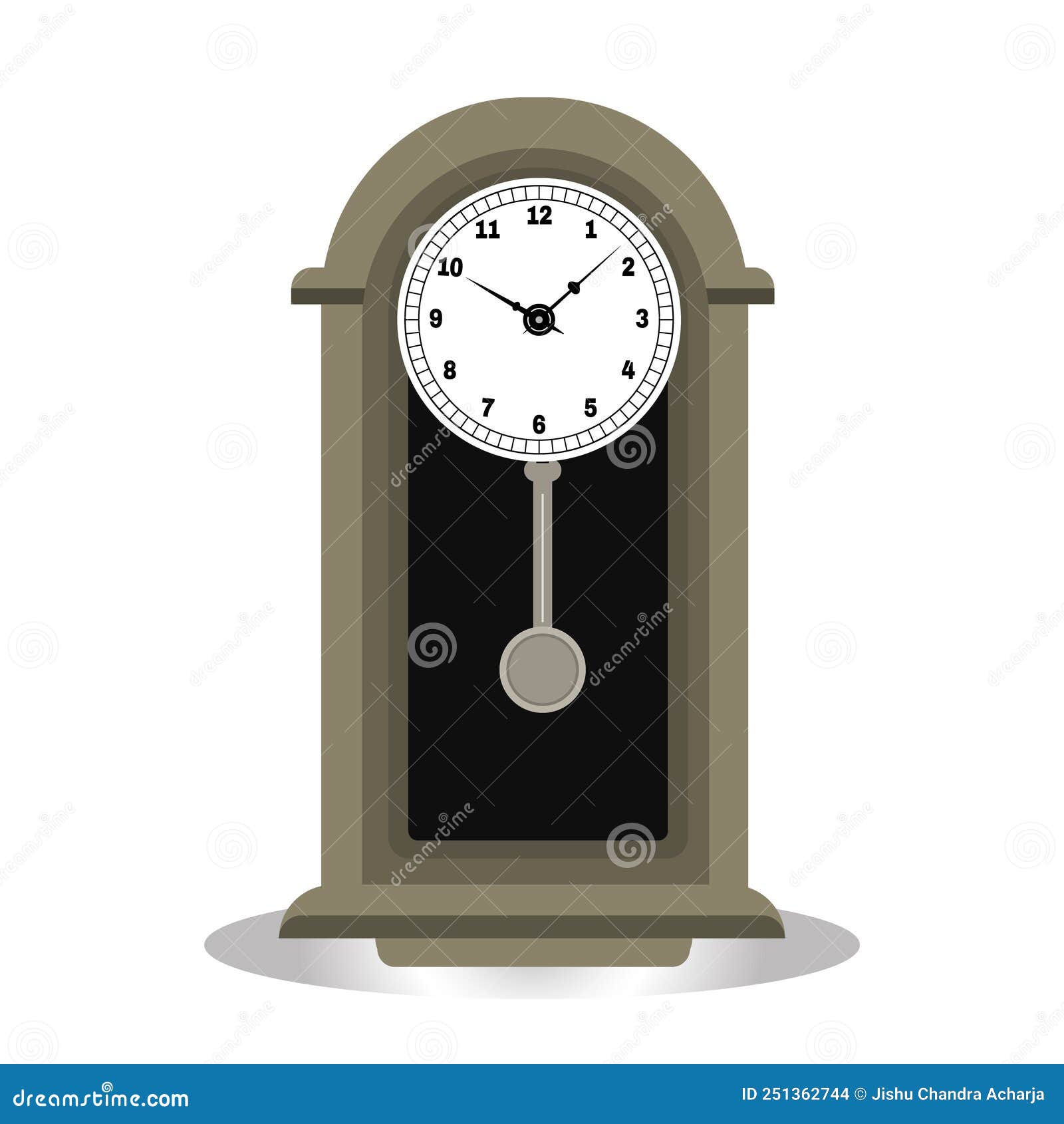 Big White Wall Clock Design Template Stock Vector - Illustration of ...