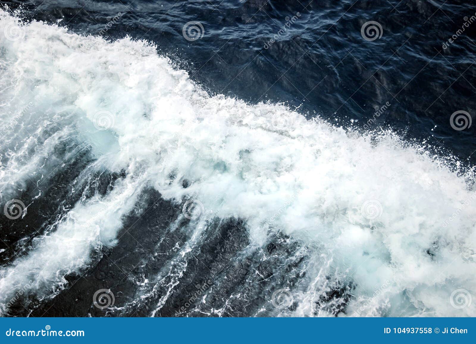 White Waves on Deep Blue Ocean Stock Photo - Image of water, open ...