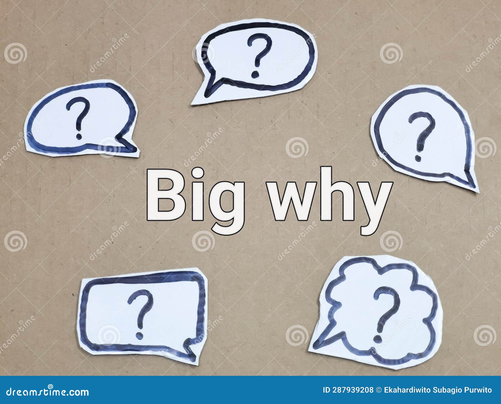 Big Why Concept with Bubble Speech and Question Marks. Stock Photo ...