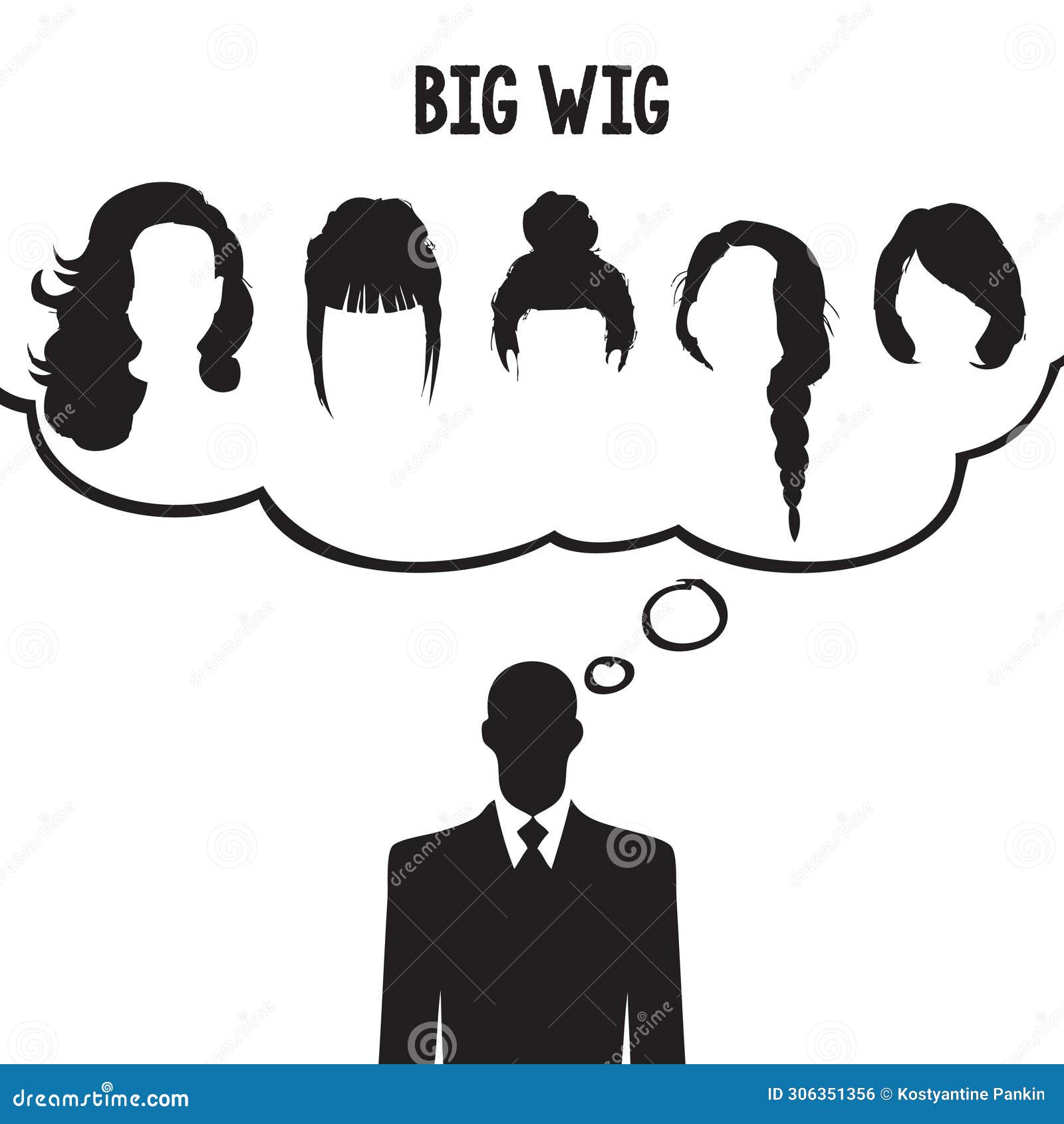 Big wigs stock illustration. Illustration of wool, topic - 306351356