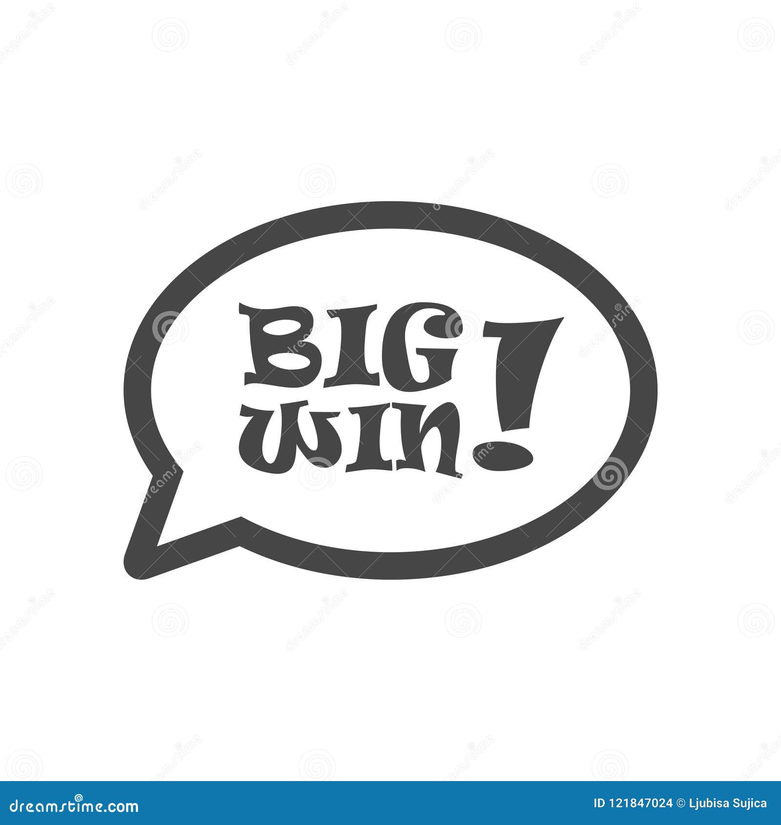 Big Win Message, Big Win Sign Stock Vector - Illustration of color ...