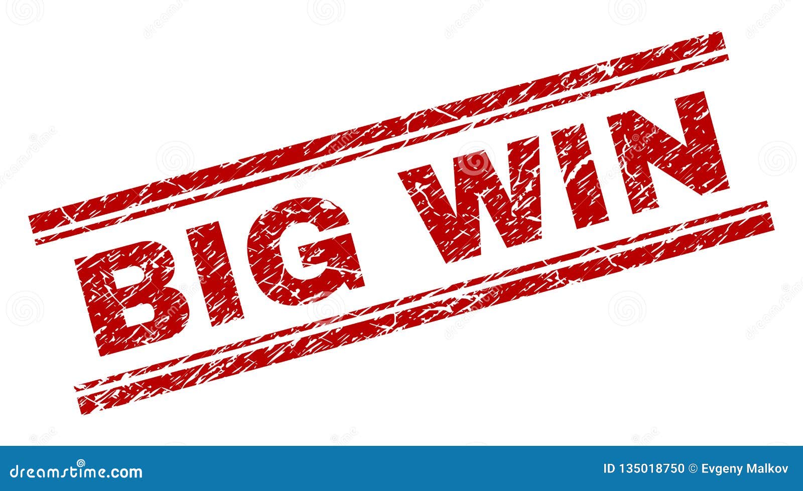 Scratched Textured BIG WIN Stamp Seal Stock Vector - Illustration of ...