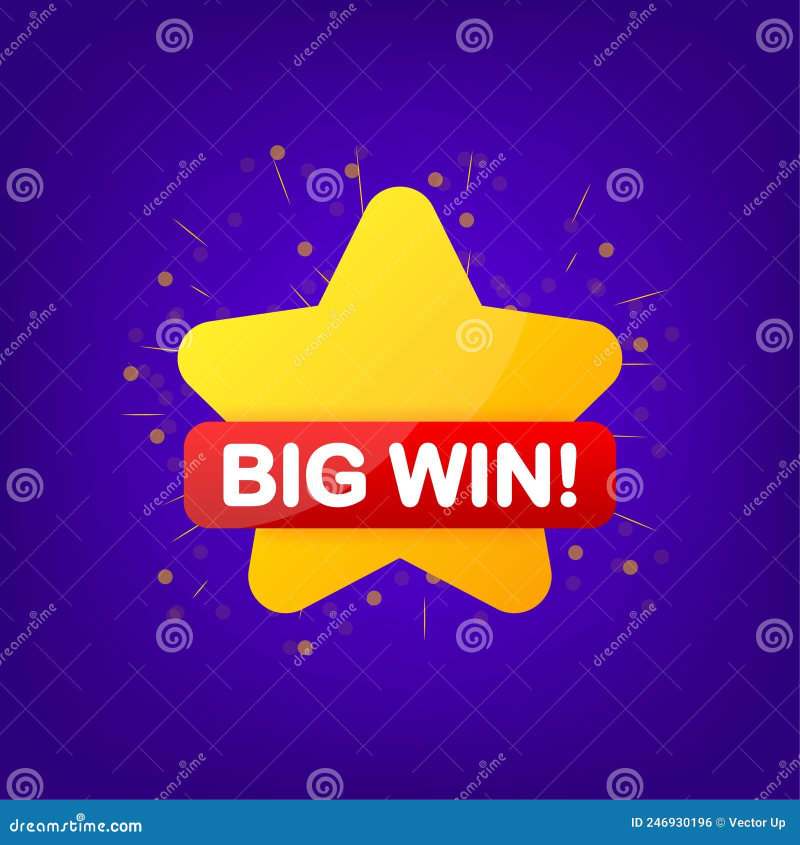 Big Win Social Media Post Template. Poster, Media Banner Stock Vector ...