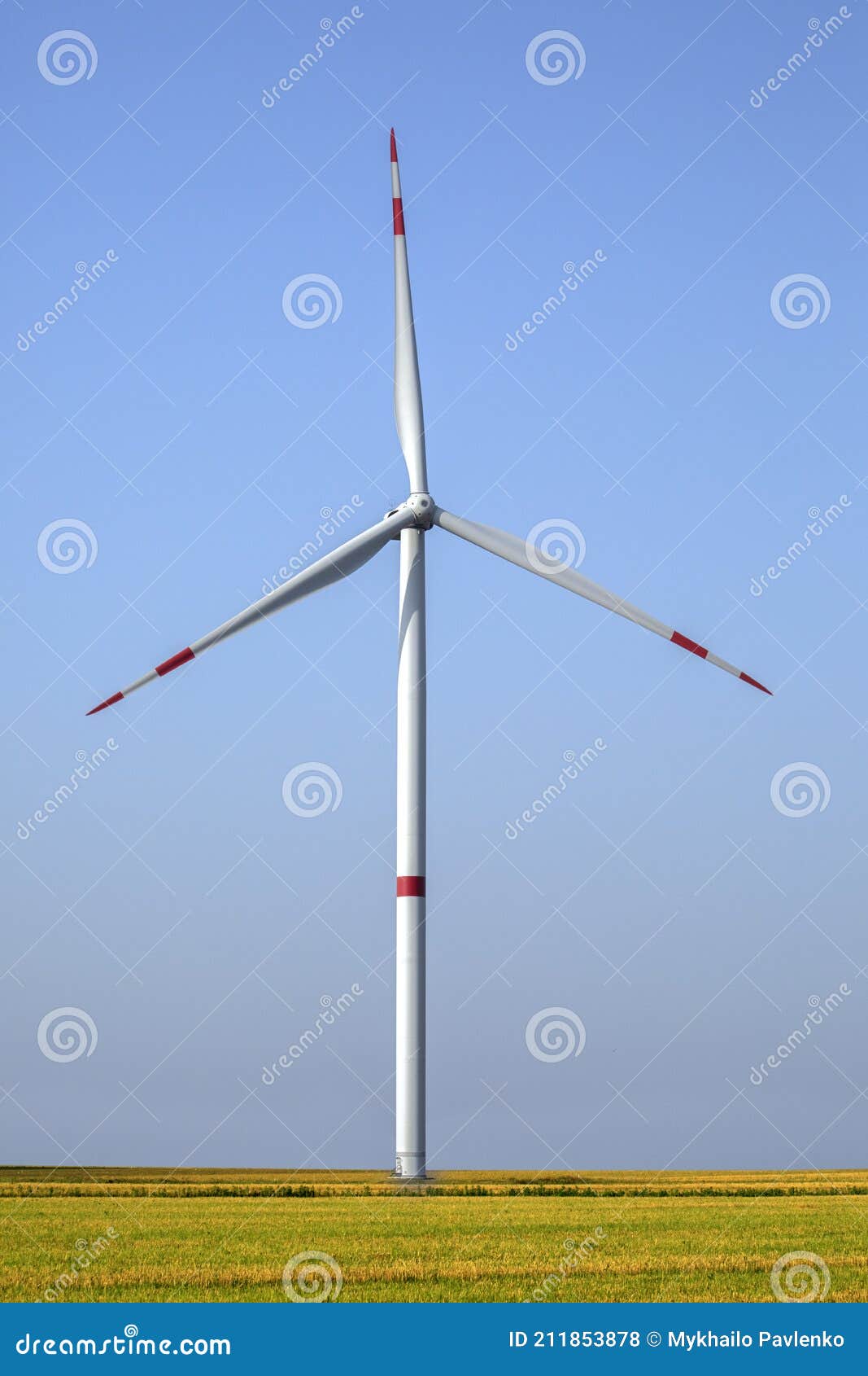 Big Wind Turbine on a Background of Blue Sky Stock Photo - Image of ...