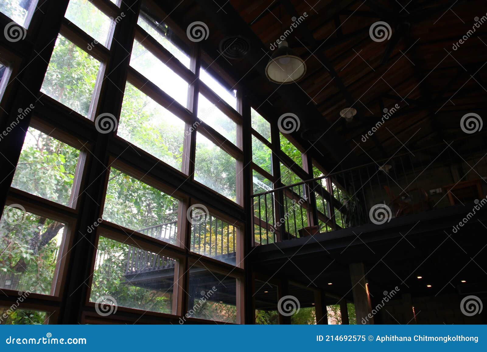 The Big Window Interior Design for Beautiful Light Stock Image - Image ...