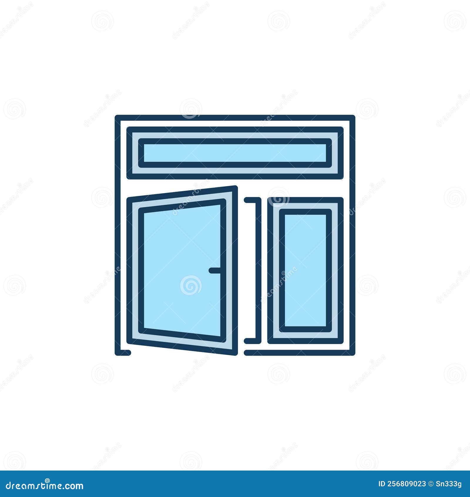 Big Window Vector Concept Colored Simple Icon or Sign Stock Vector ...