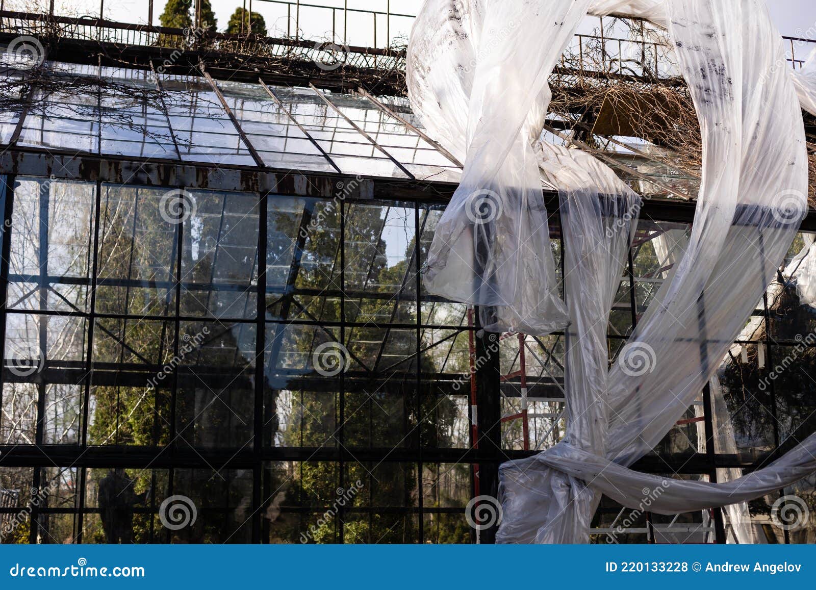 Big Windows in the Workshop Hall Factory. Stock Photo - Image of ...