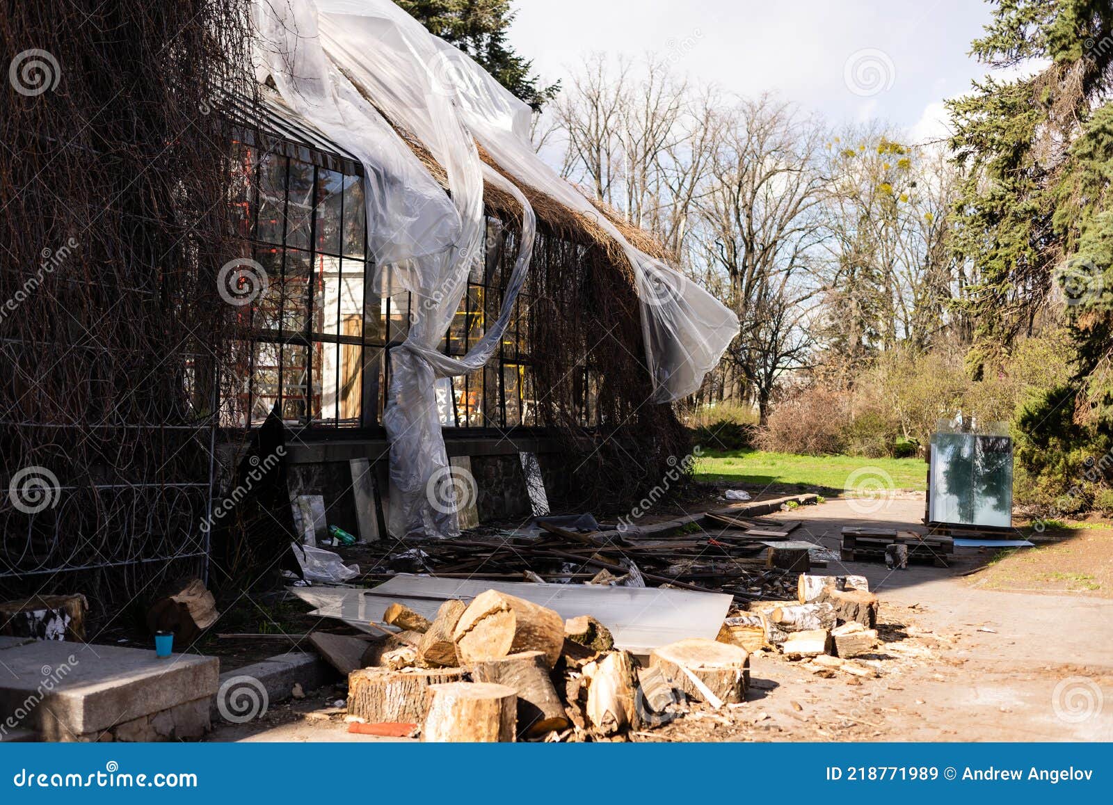 Big Windows in the Workshop Hall Factory. Stock Image - Image of ...