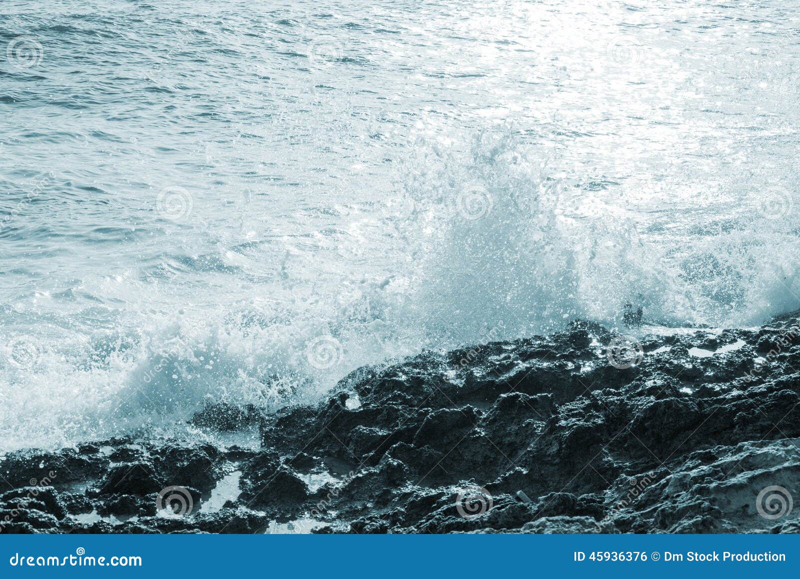 Big windy waves. stock photo. Image of break, blue, ocean - 45936376