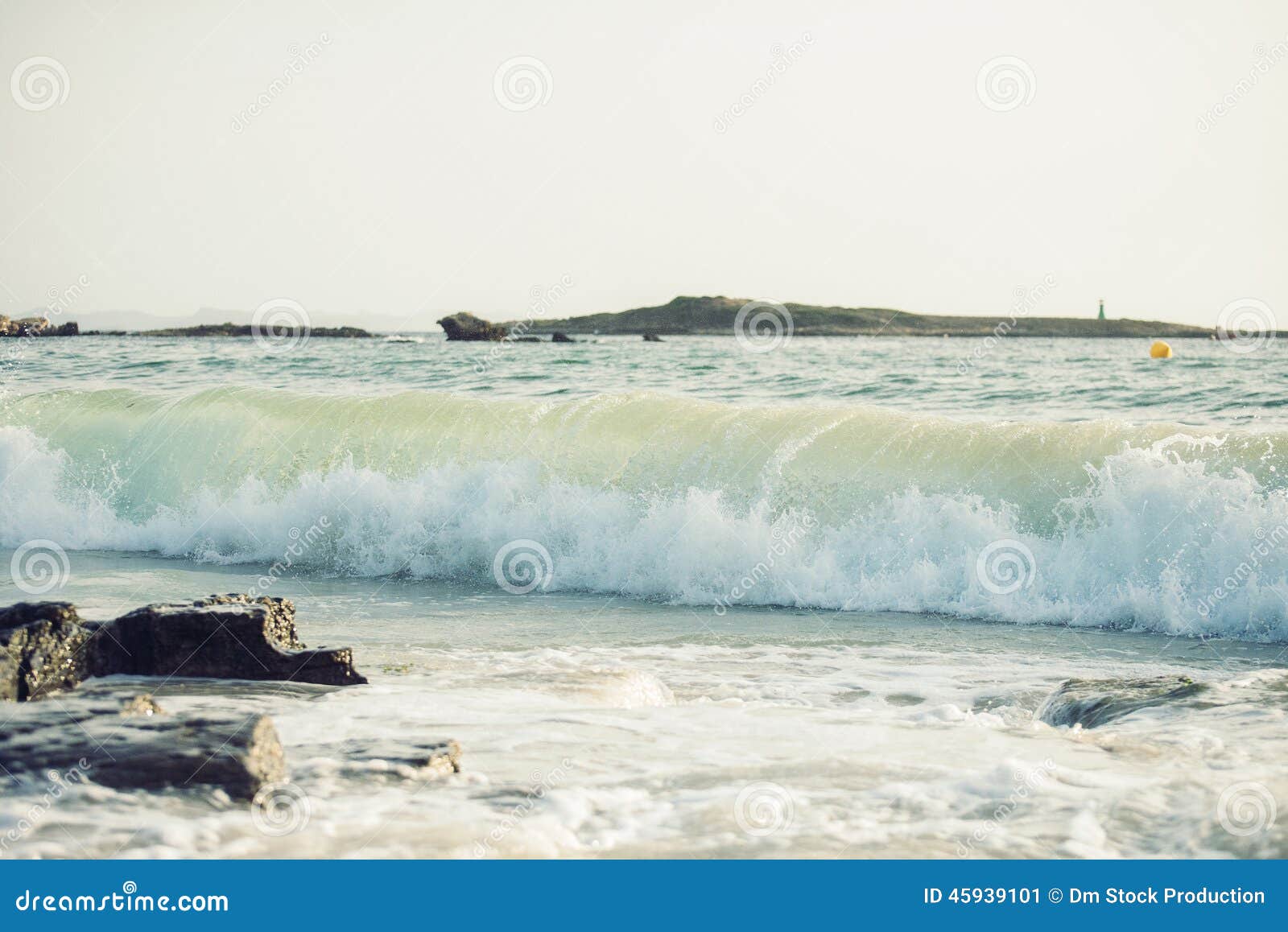 Big windy waves. stock image. Image of flood, power, rock - 45939101