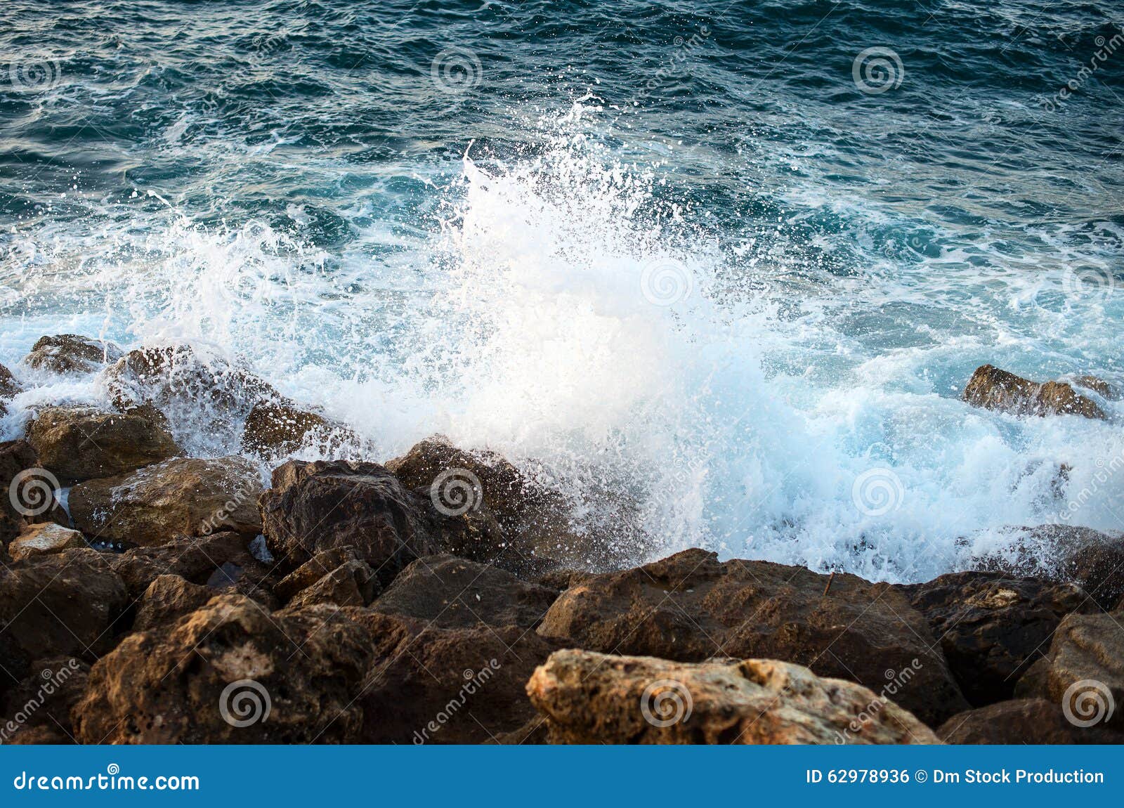 Big windy waves. stock photo. Image of seascape, beach - 62978936