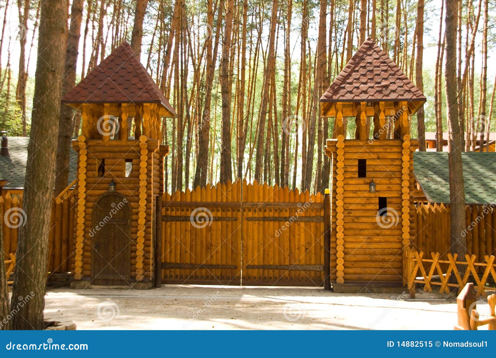 Big wood gates stock image. Image of door, rural, fort - 14882515
