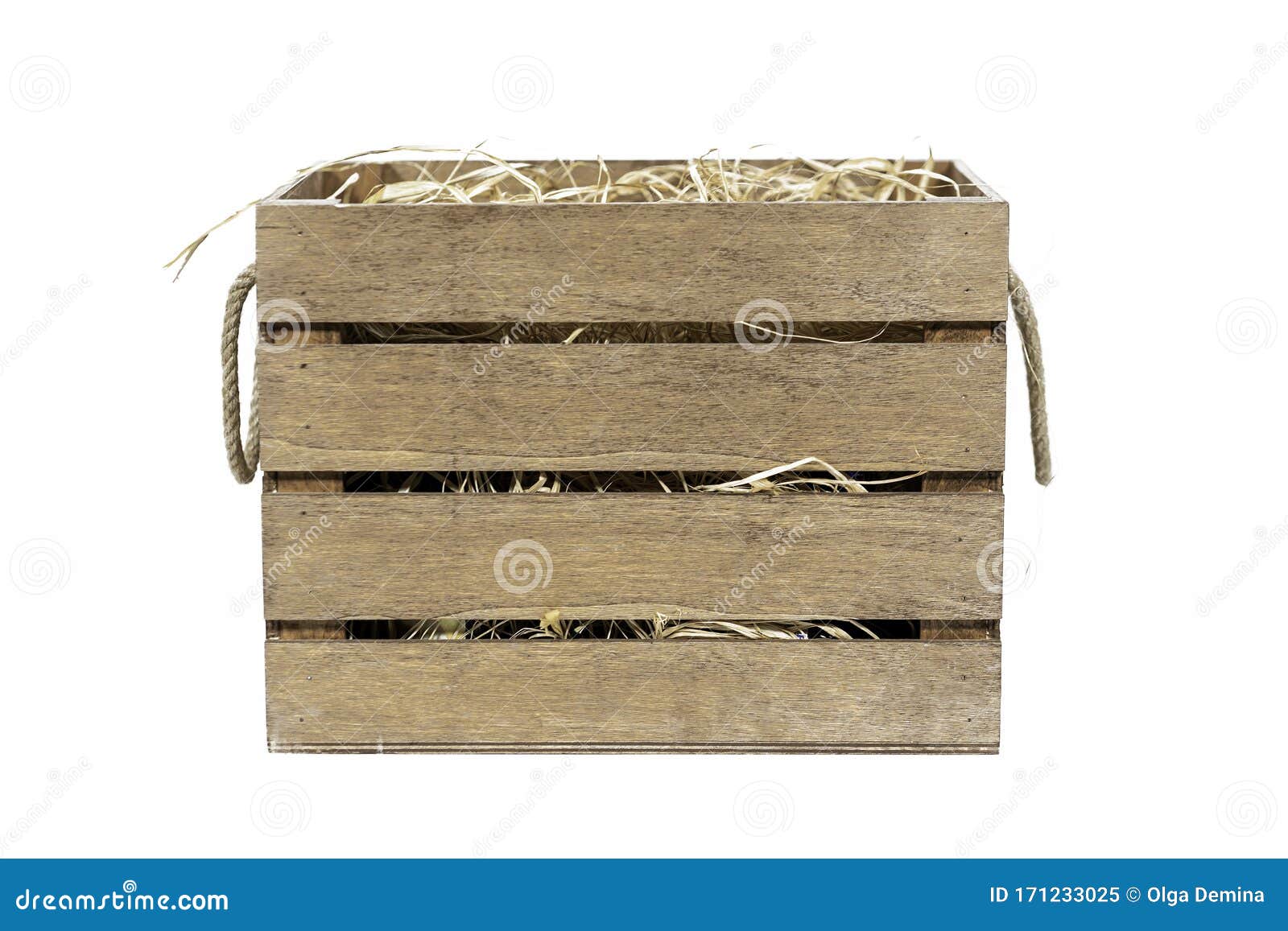 Big Wooden Box Isolated on White Background Stock Image - Image of ...