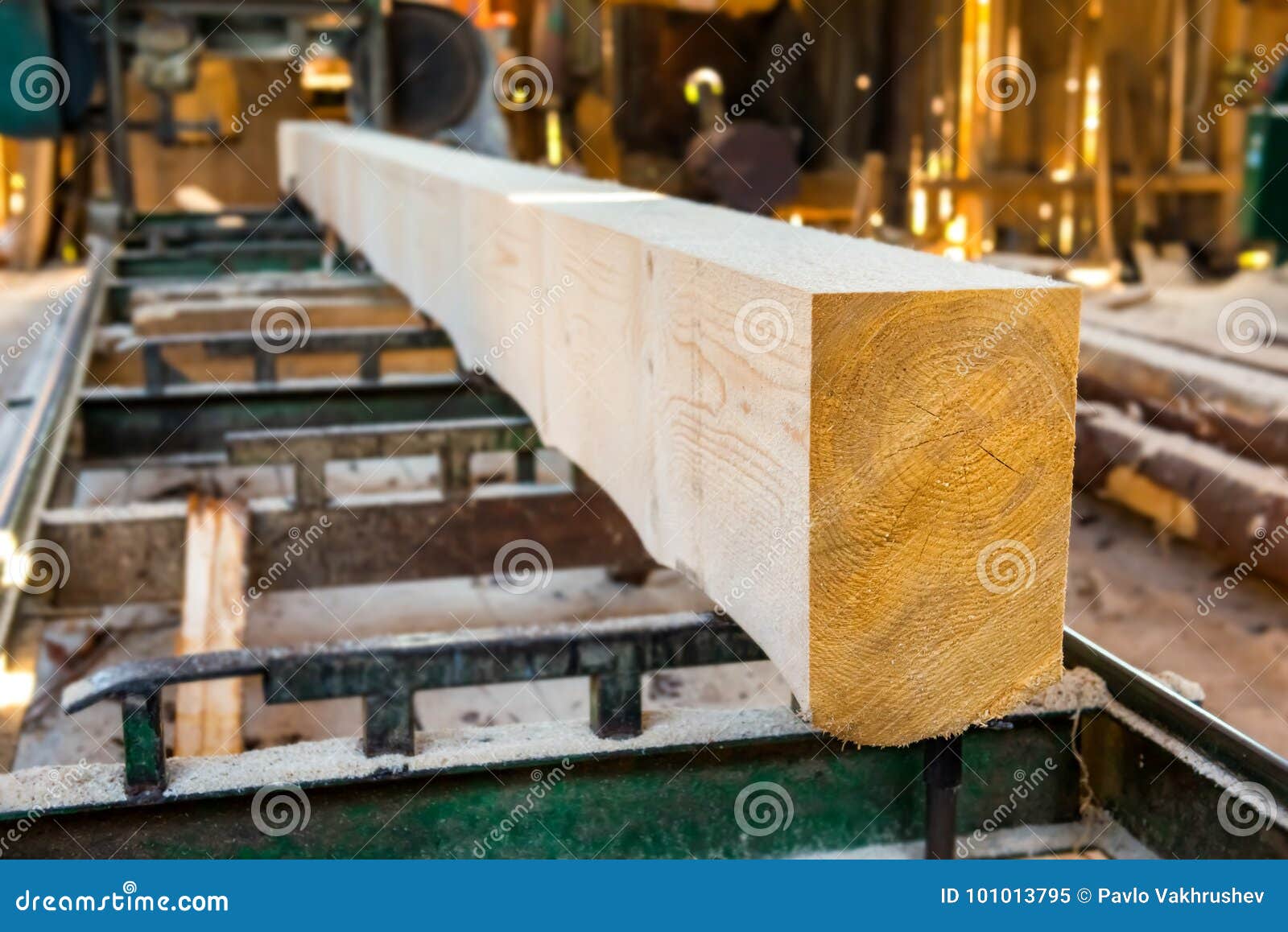 Log in the timber factory stock image. Image of plank - 101013795
