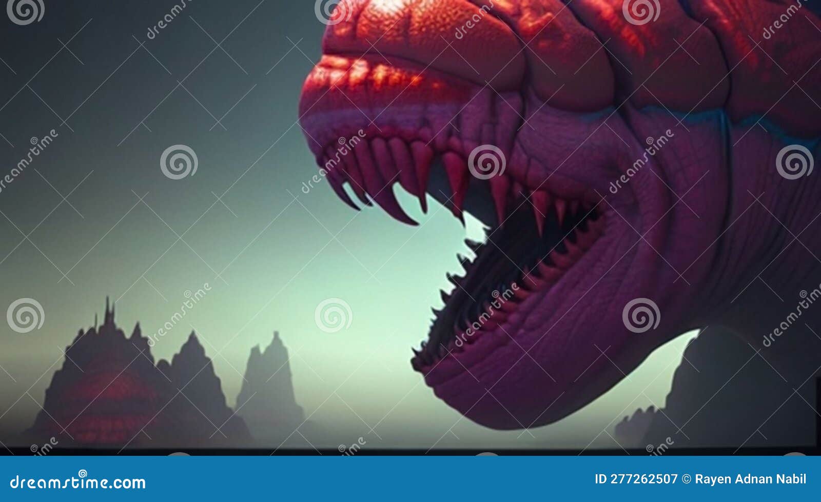 Big worm monster stock illustration. Illustration of worm - 277262507