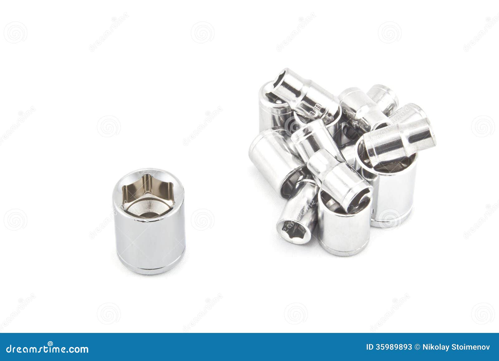 Pile Of Old Wrench. Mechanic Tools. Closeup Set Of Spanner In Tool Box ...