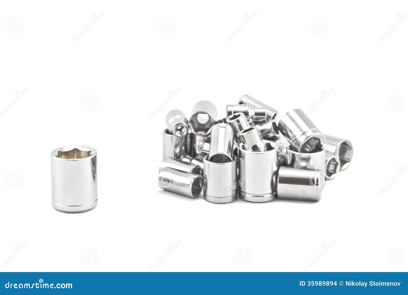 Pile Of Old Wrench. Mechanic Tools. Closeup Set Of Spanner In Tool Box ...