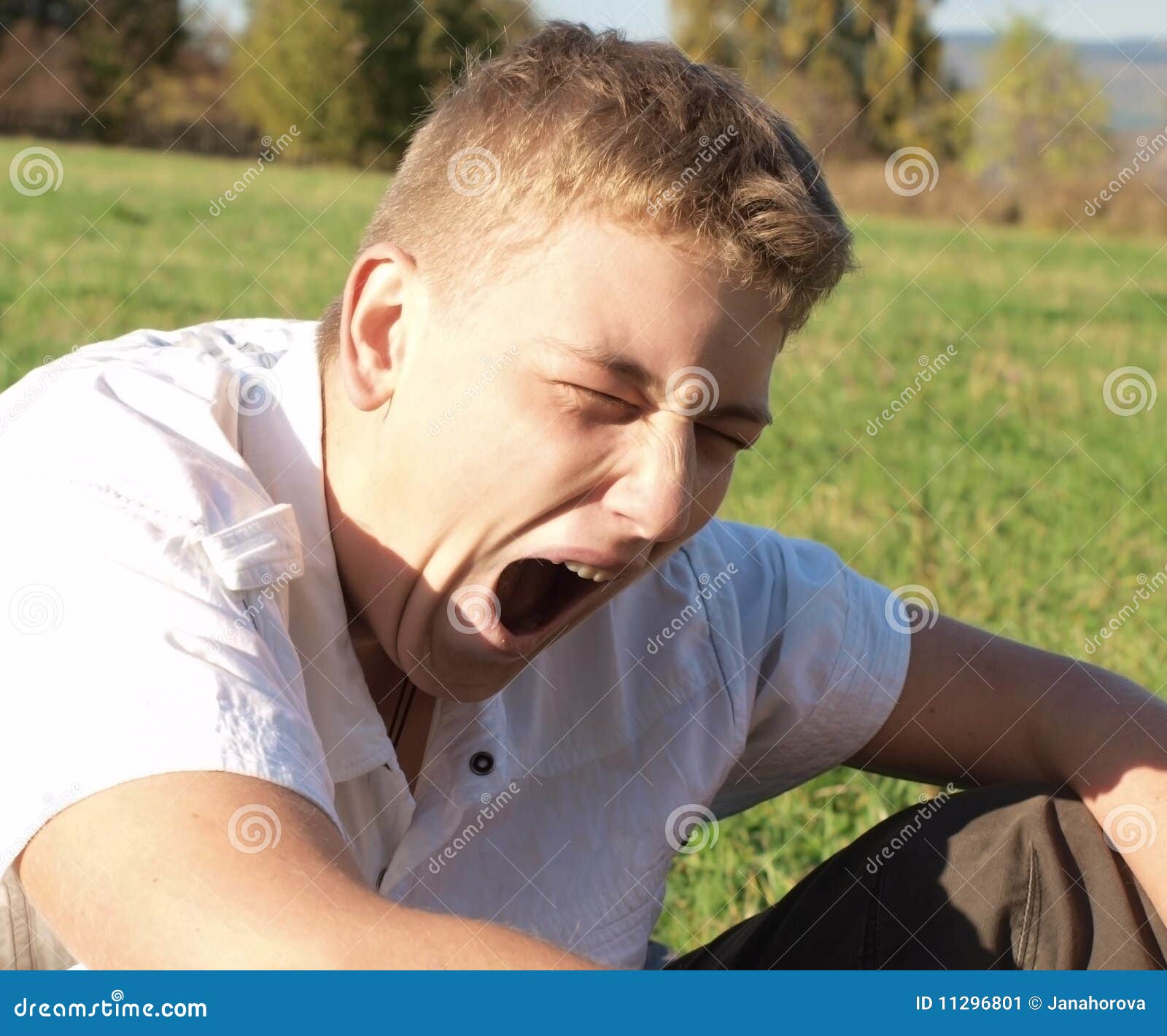 Big yawn stock image. Image of educational, human, handsome - 11296801