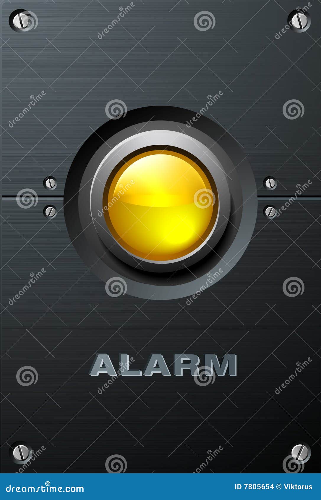 Big Yellow Button stock vector. Illustration of metal - 7805654