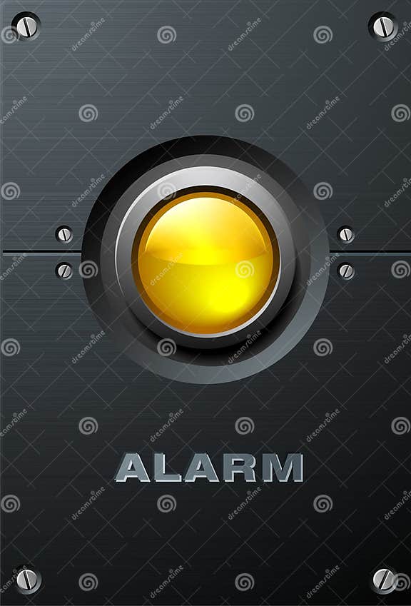 Big Yellow Button stock vector. Illustration of metal - 7805654
