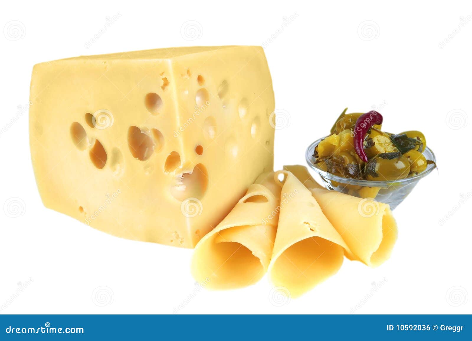 Big Yellow Cheese Chunk and Slices Stock Photo - Image of food, object ...