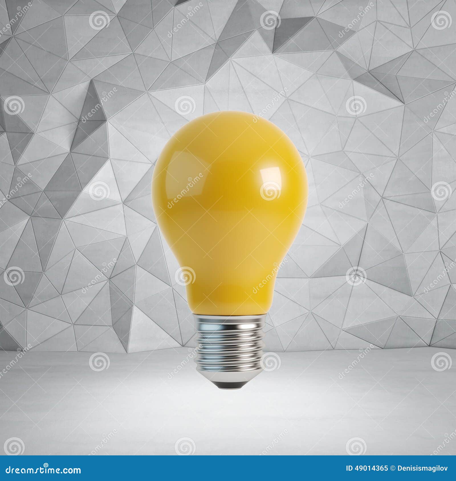 Big yellow lightbulb stock illustration. Illustration of innovation ...