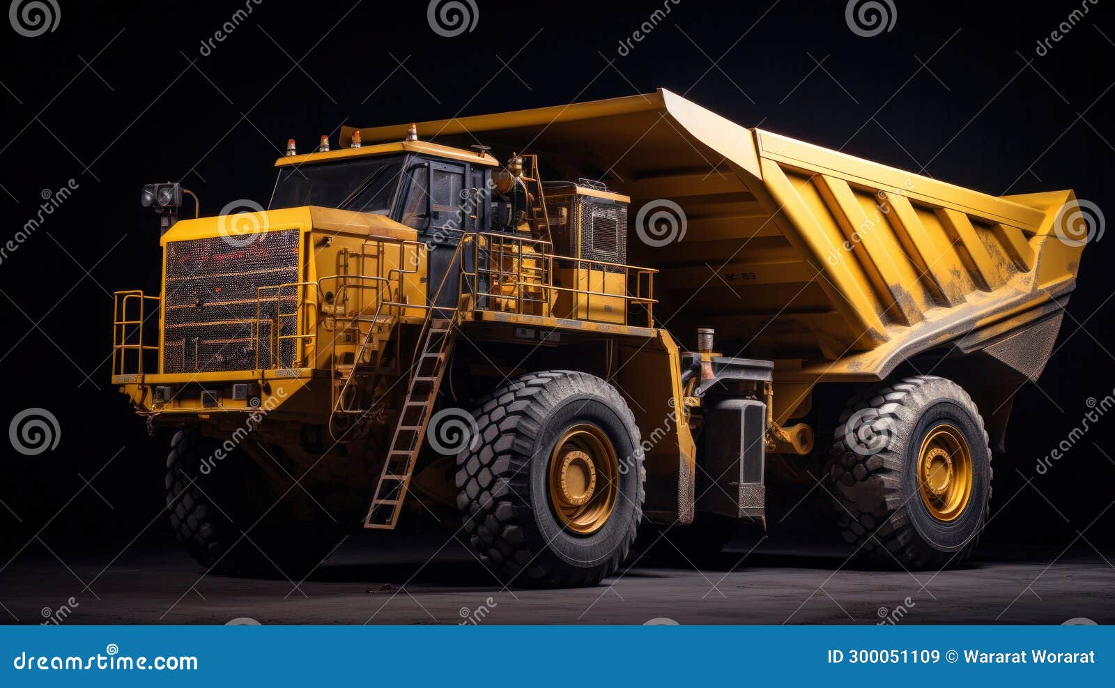 A Big Yellow Mining Truck for Coal Anthracite Stock Image - Image of ...