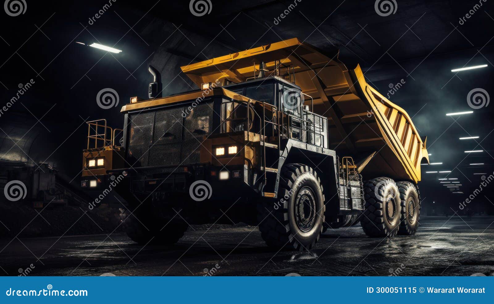 A Big Yellow Mining Truck for Coal Anthracite Stock Image - Image of ...