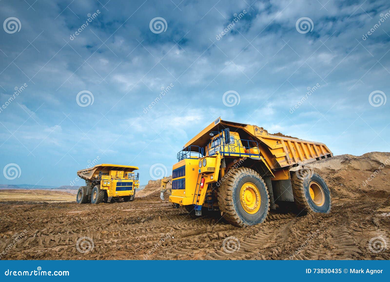 Yellow Mining Truck Disassembled Into Parts, Cab, Body, Electric Motor ...