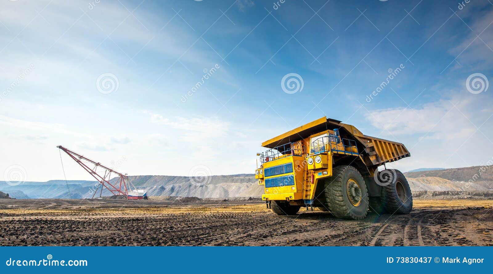 Yellow Mining Truck Disassembled Into Parts, Cab, Body, Electric Motor ...