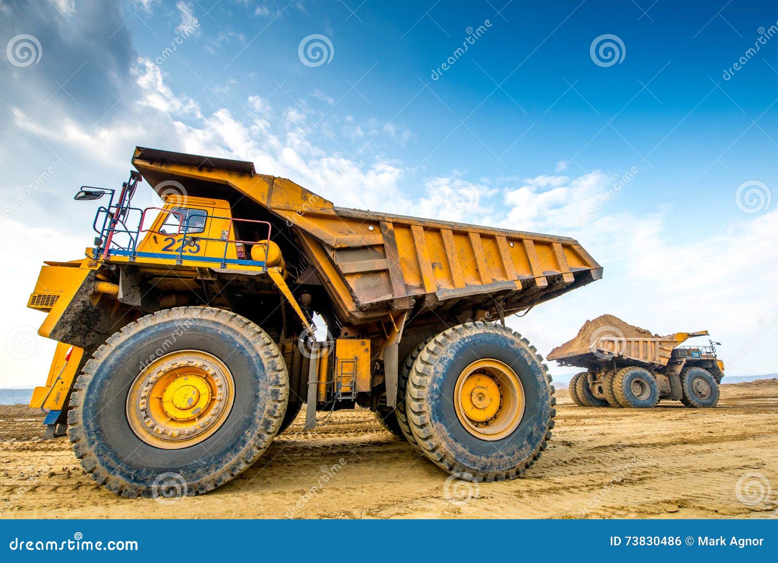 Big yellow mining truck editorial photo. Image of mining - 73830486