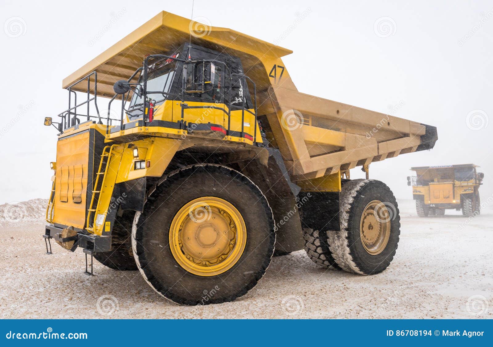 Big yellow mining truck stock photo. Image of huge, mineral - 86708194