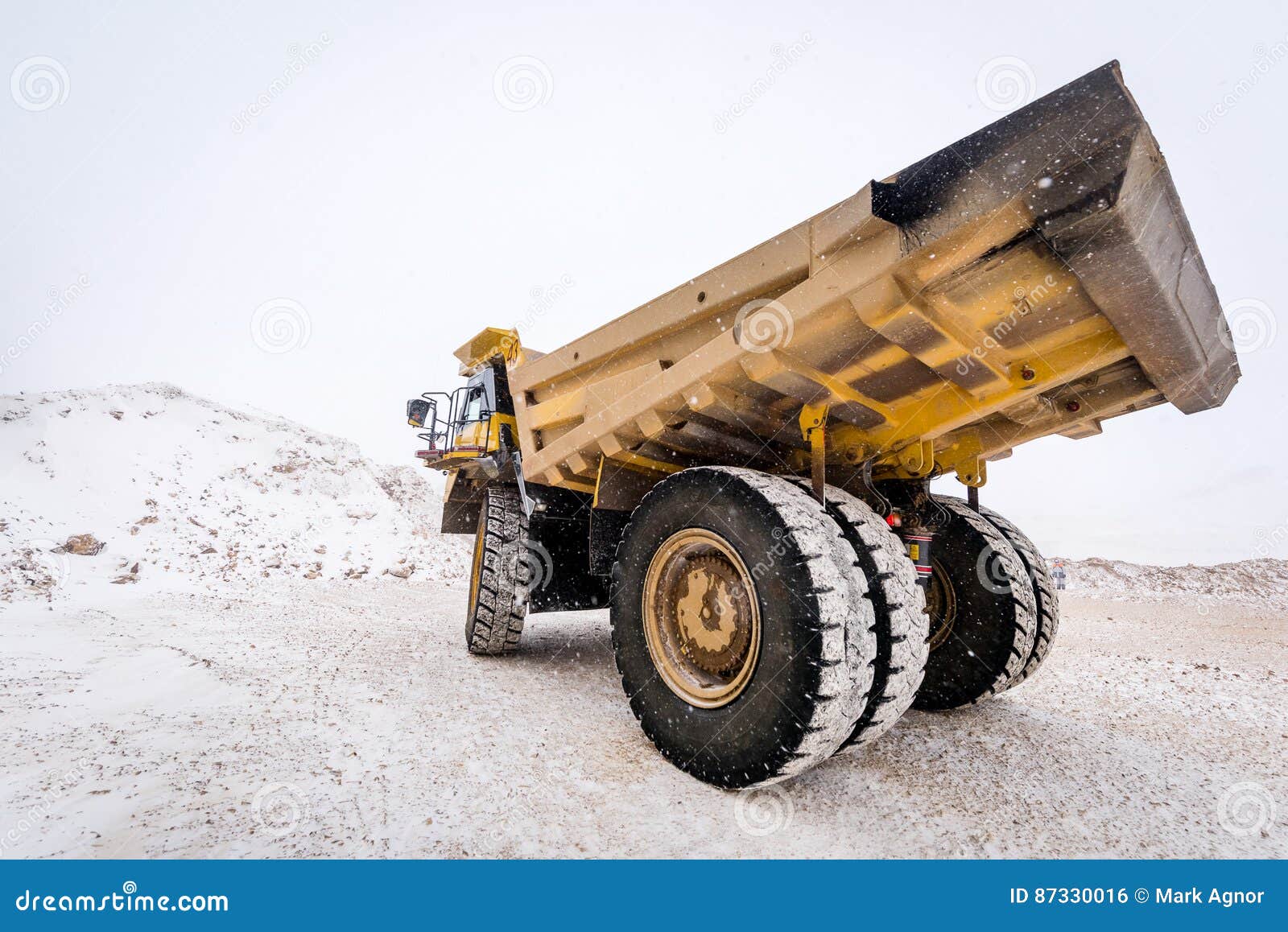 Big yellow mining truck stock photo. Image of equipment - 87330016