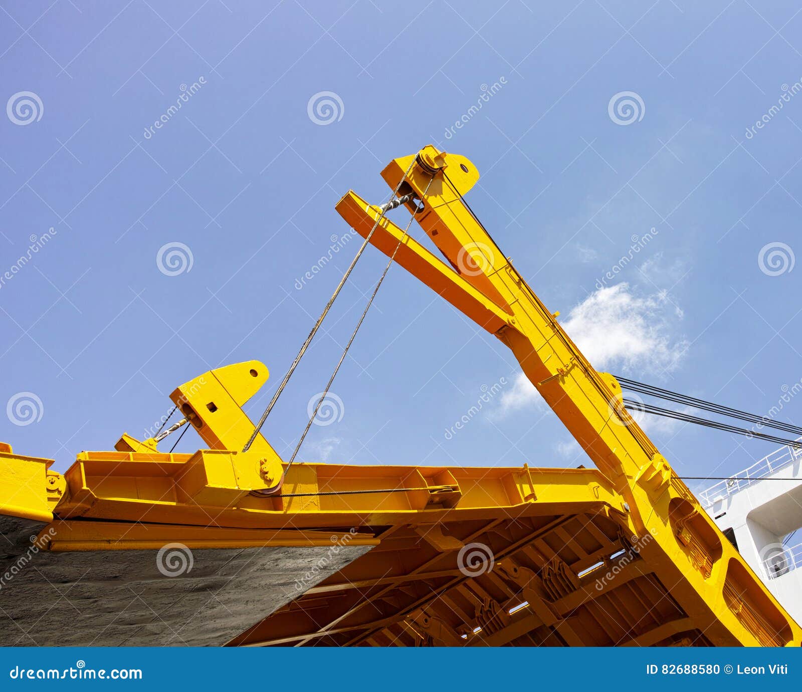 Yellow Ramp On The Stairs At The Entrance Of The House For The Disabled ...