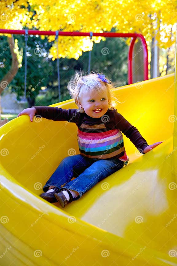 The Big Yellow Slide stock image. Image of cute, shoes - 3807799