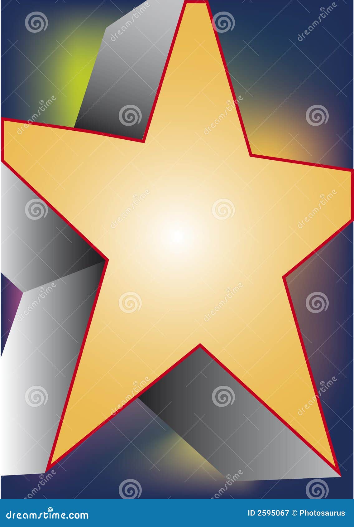 Big yellow star stock vector. Illustration of design, promotion - 2595067